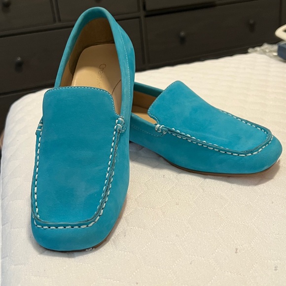 Chadwicks | Shoes | Chadwicks Aqua Blue Suede Loafers 7m No Wear | Poshmark